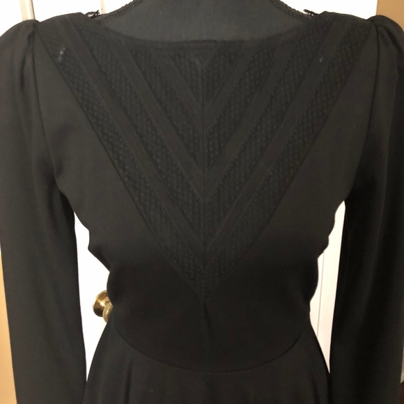 Aryn K | Dresses | Long Sleeve Backless With Sheer Lace Front Panel ...